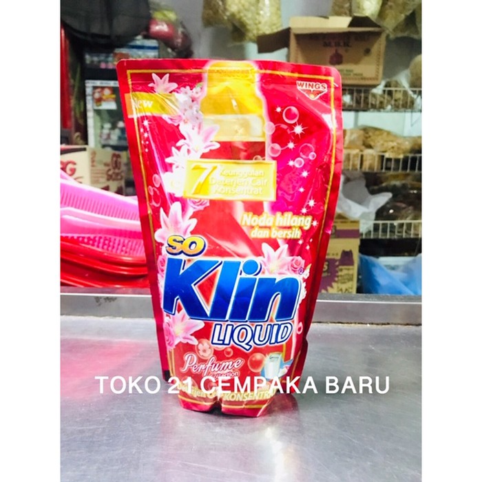 Jual Dijual So Klin Liquid Cair Warna MERAH 800 ml |Soklin Cair Refill ...