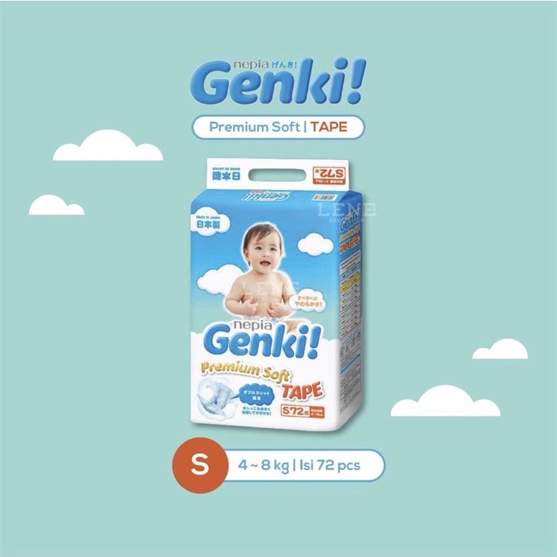 Jual nepia genki diapers -rekat ( s tape 72) | Shopee Indonesia