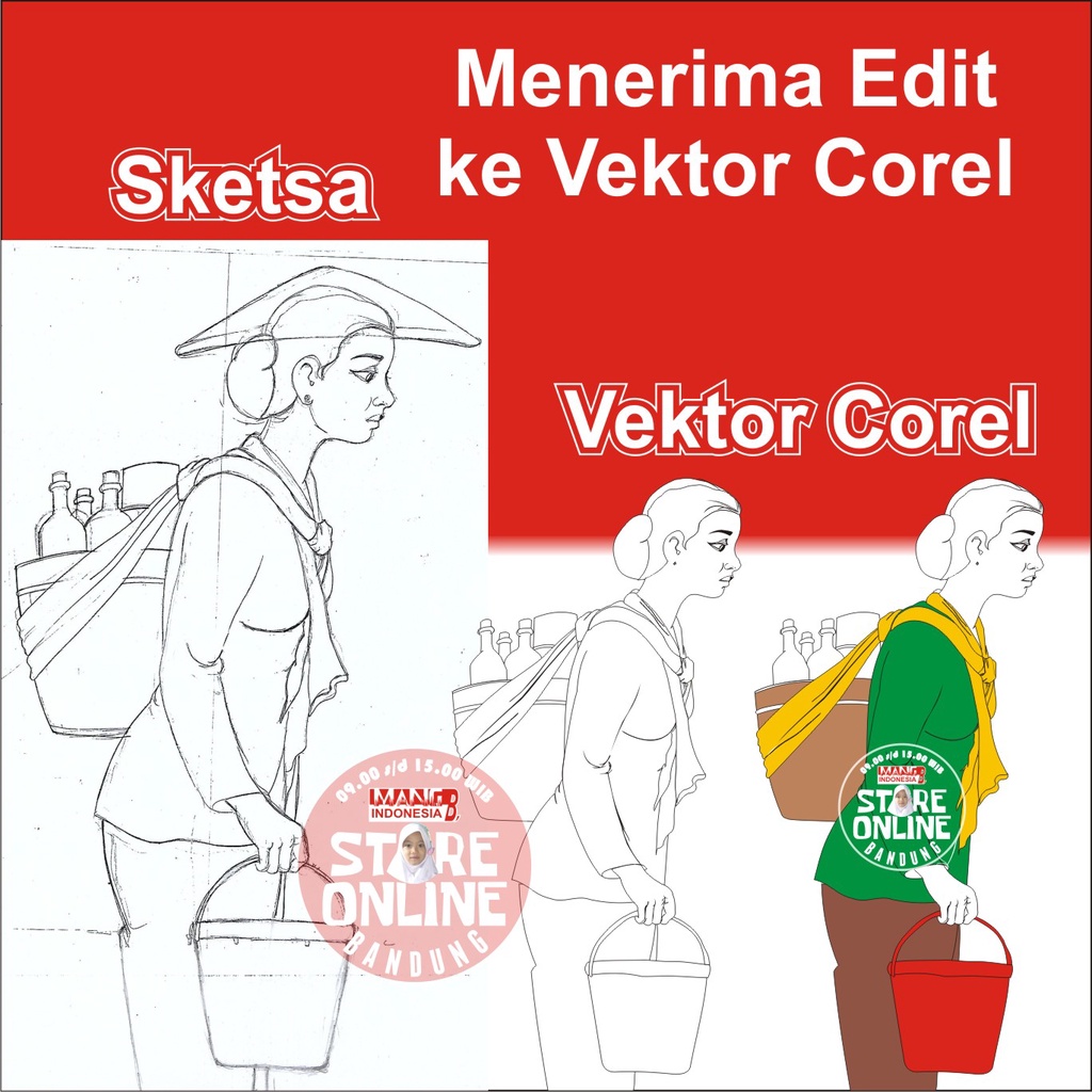 Jual Desain Edit Gambar ke Vektor Corel | Shopee Indonesia