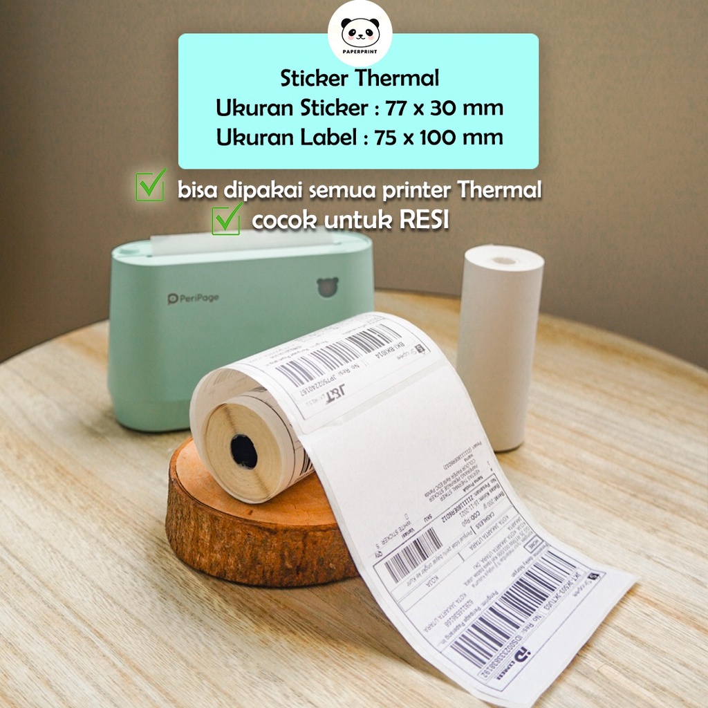Jual KERTAS THERMAL LABEL BARCODE stiker resi sticker online shop okay ...