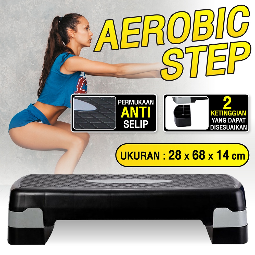 Jual BG SPORT Papan Senam Aerobic Step Zumba Adjustable Alat Olahraga ...