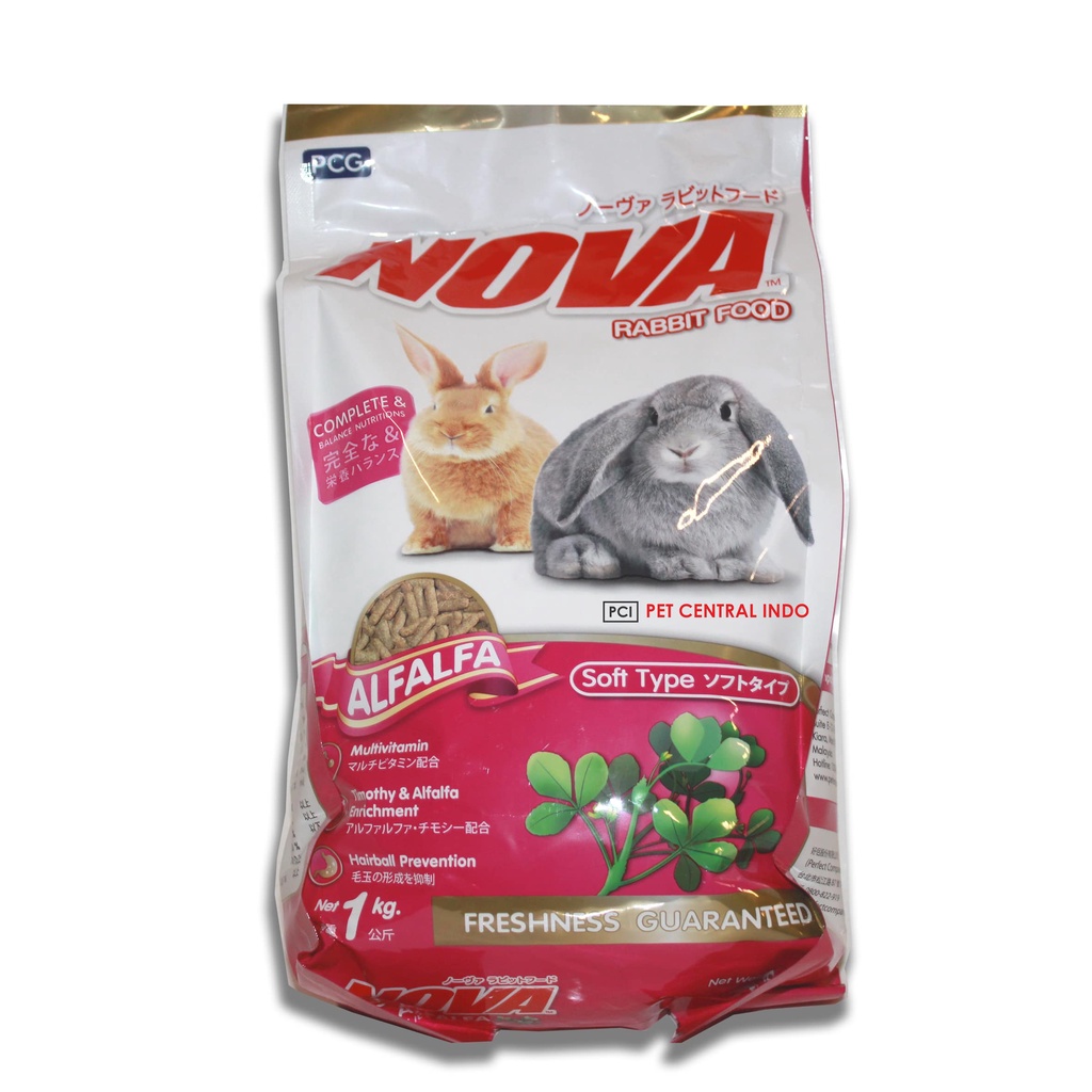 Jual Makanan pangan Kelinci Nova Rabbit Alfalfa 1 Kg | Shopee Indonesia