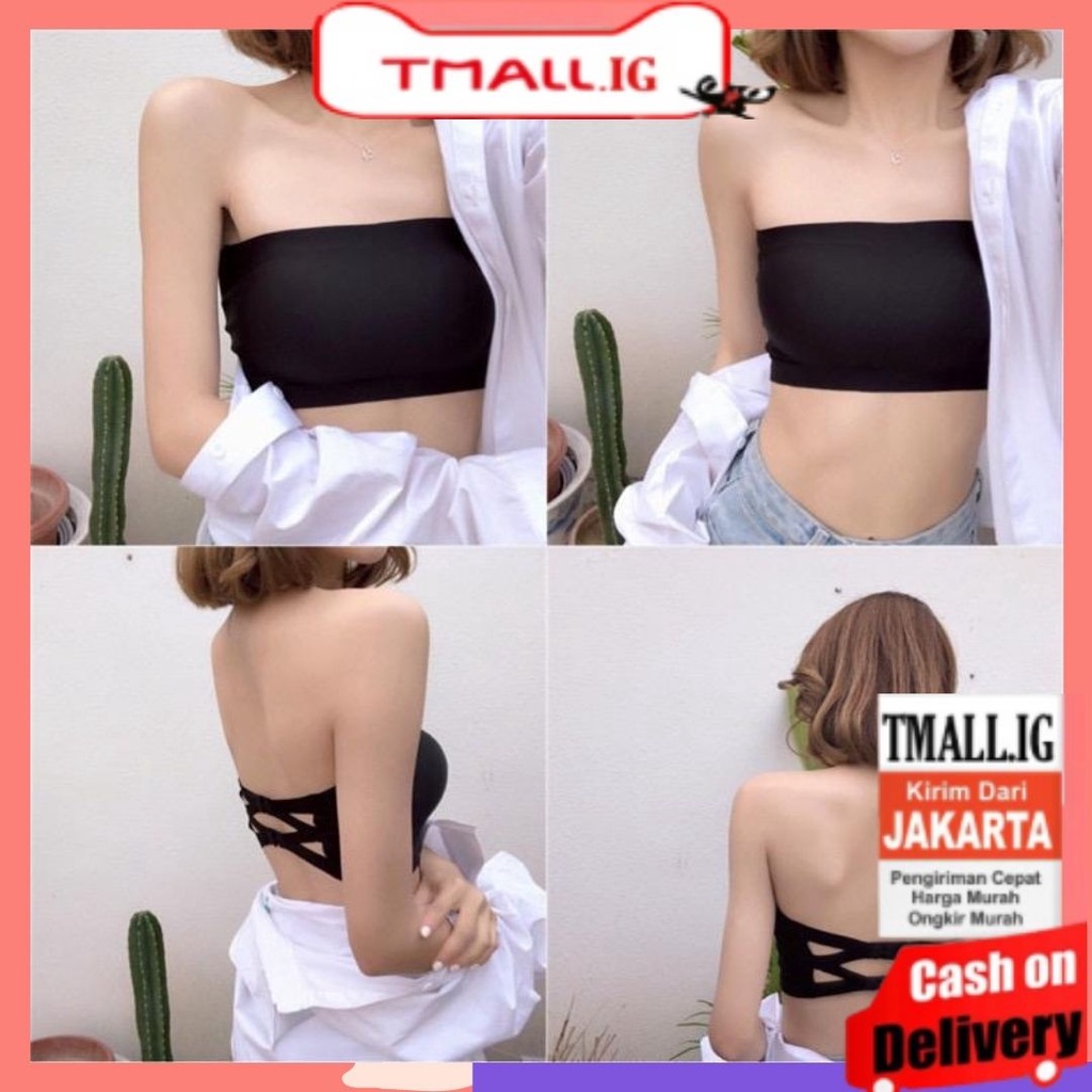 Jual ♕ Tmall ♕ TM-182 Bra Kembem Wanita Bahan Nyaman Adem Seamless Pakaian Dalam Kemben Sexy ...