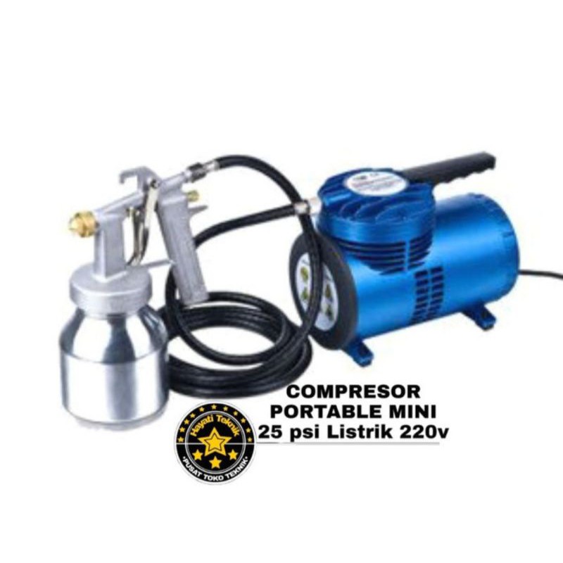 Jual promo COMPRESOR Mini Portabel Ekonomi 25 psi - Listrik 220v ...