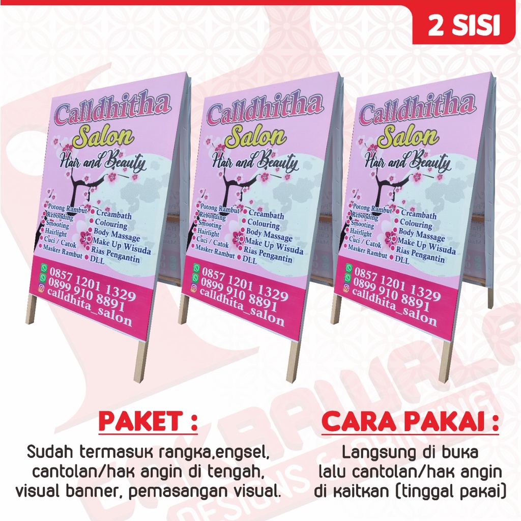 Jual STAND BANNER KAYU UKURAN 50 X 85 - STAND BANNER PINGGIR JALAN ...
