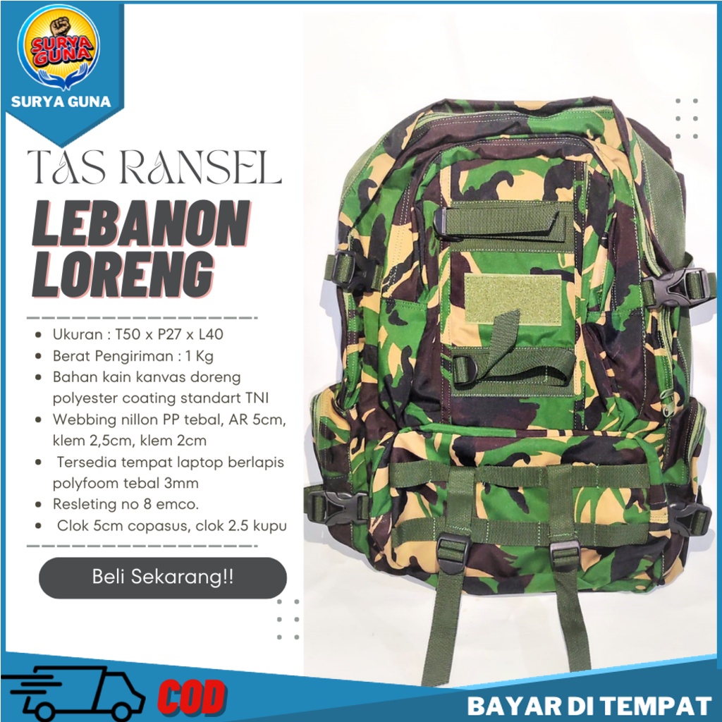 Jual Tas Ransel Army Loreng Bisa Untuk Laptop Murah | Shopee Indonesia