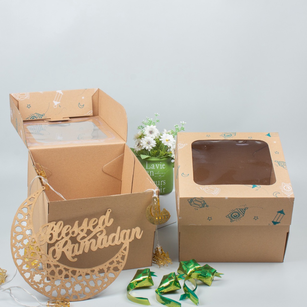 Jual Kardus Mika 21,8 x 22,2 x 18 cm / Box Die Cut / Cake Box Packaging ...
