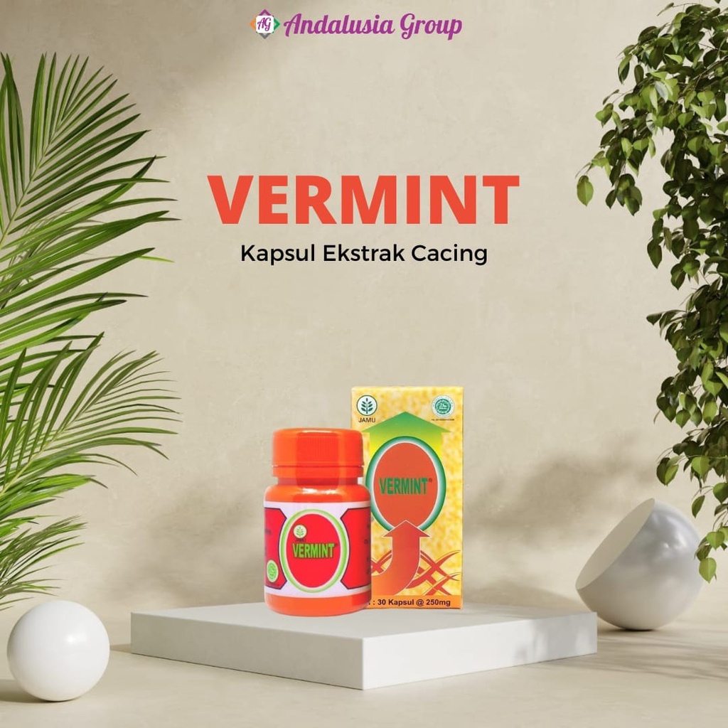Jual Vermin Vermint isi 30 Kapsul ekstrak cacing tanah Obat typus ...