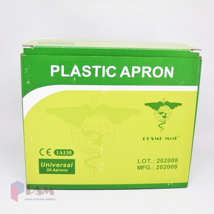 Jual Apron Medis Alat Pelindung Diri Celemek Plastik 0,05mm Lipat ...