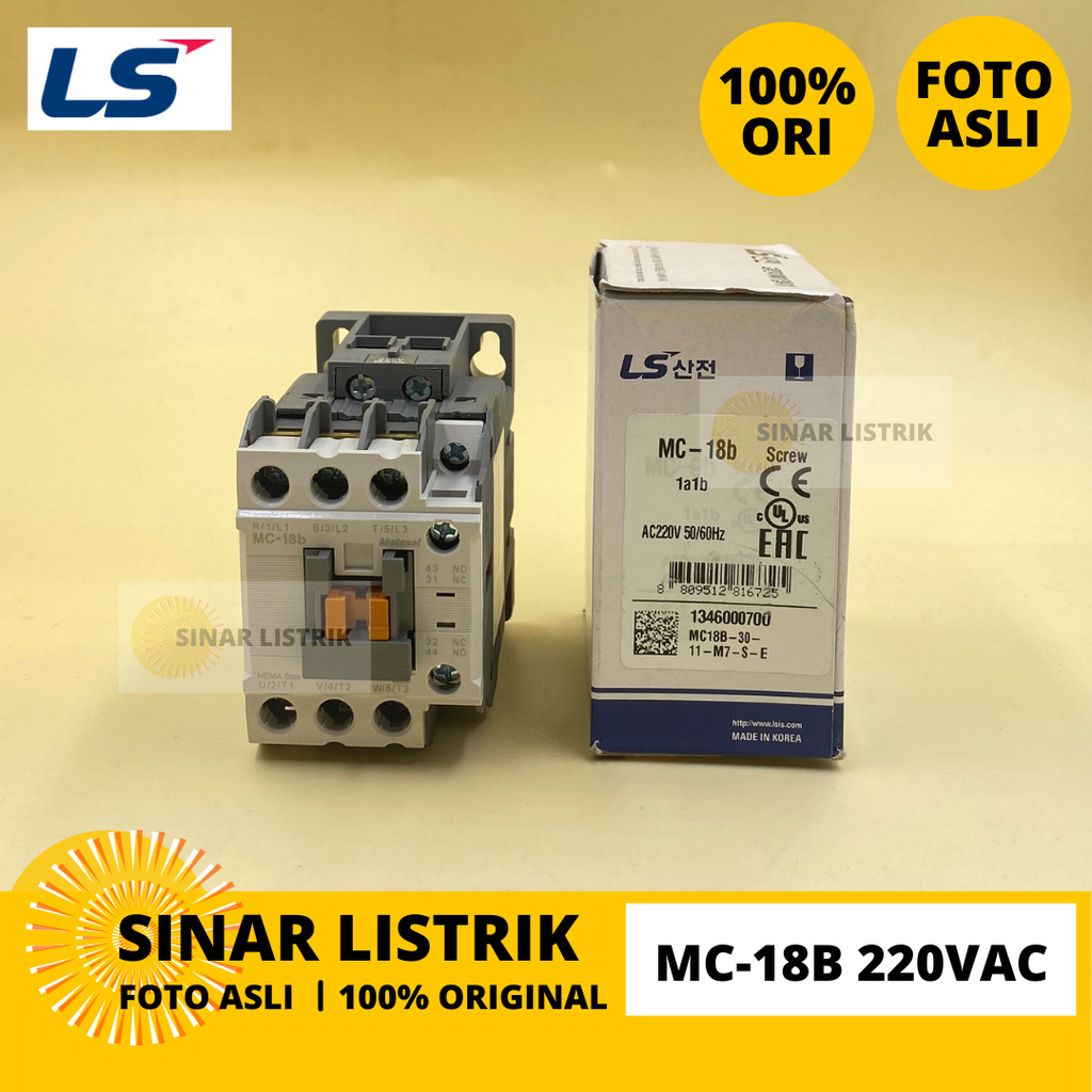 Jual LS KONTAKTOR CONTACTOR MC-18B-220V MC 18B 220V MC18B | Shopee ...