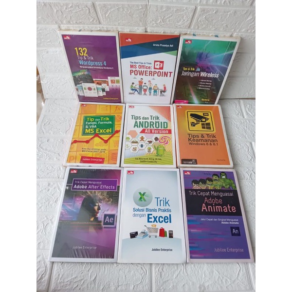 Jual BUKU TEKNOLOGI | 132 TIP & TRIK / POWER POINT / TIPS & TRIK JARINGAN WIRELESS / TIP DAN ...