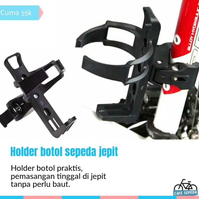 Jual HOLDER BOTOL JEPIT QUICK RELEASE BISA DI PASANG DI SEATPOST, STANG ...