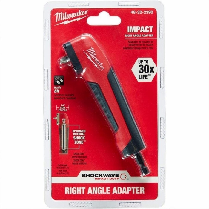 Jual Right Angle Adapter Milwaukee 48-32-2390 Shockwave | Shopee Indonesia