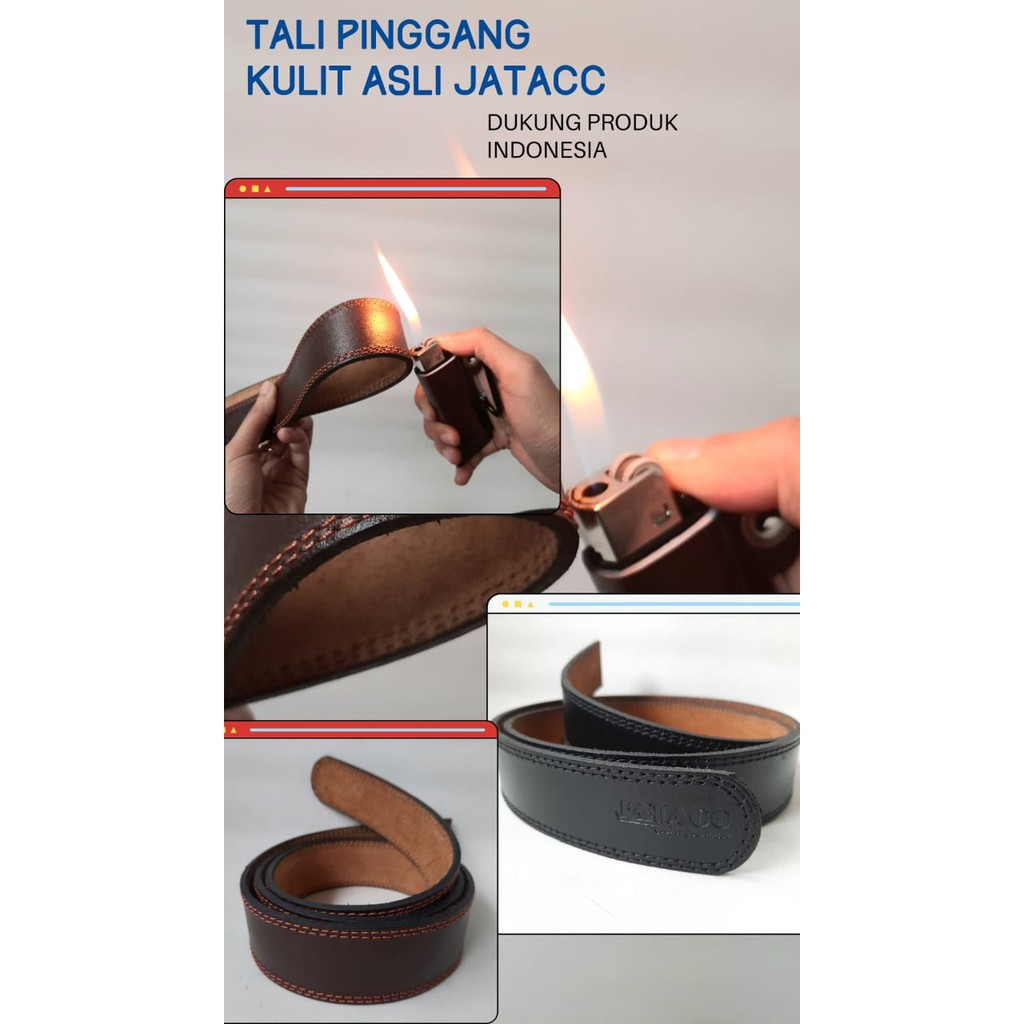 Jual Tali Pinggang Kulit Sapi Asli / Tali sabuk kulit Ekonomis JATACC ...
