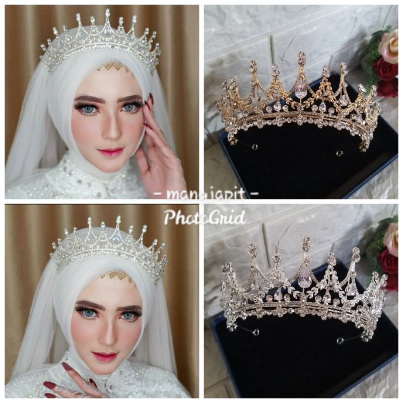 Jual mahkota pengantin tiara wedding crown | Shopee Indonesia