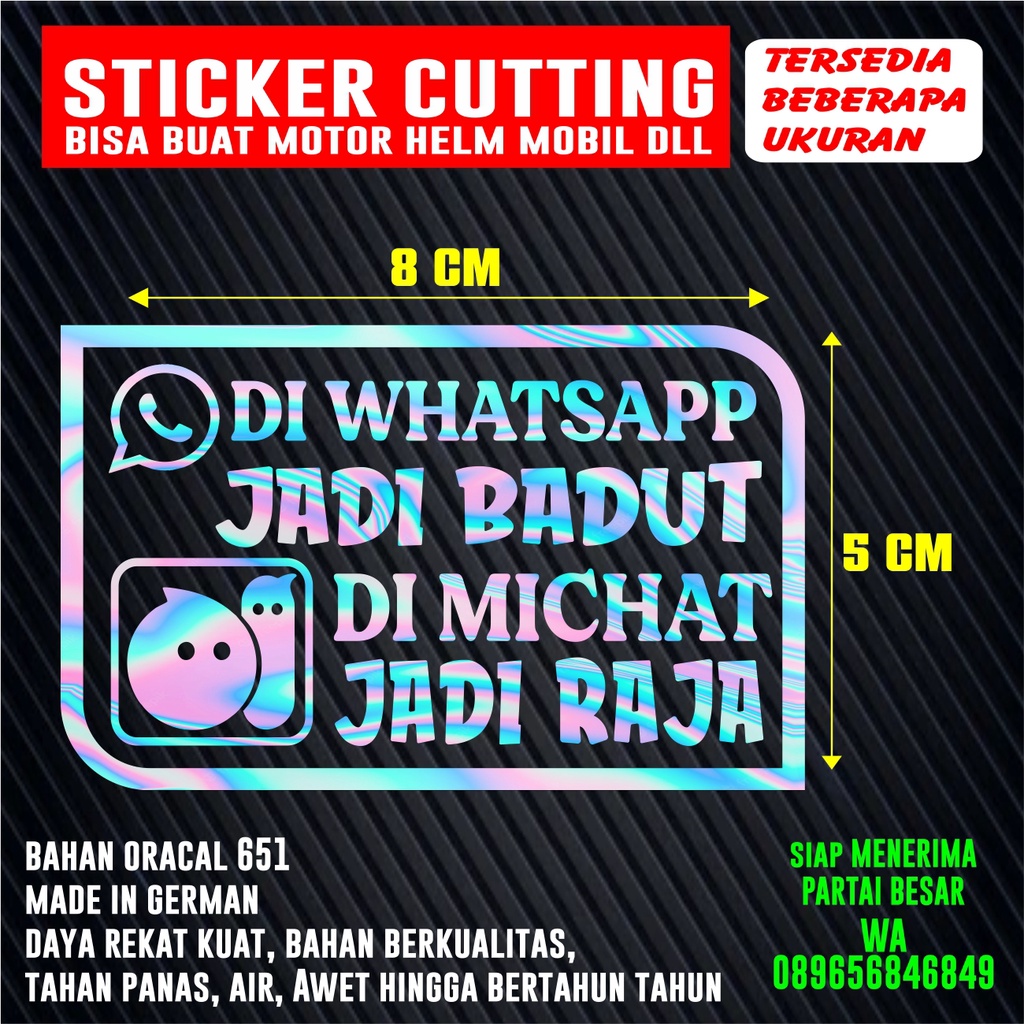 Jual Cutting sticker Viral Michat/stiker Scoopy , fino, Nmax, Pcx, Beat ...