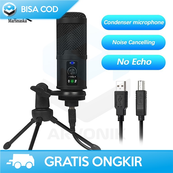 Jual MIC RECORDING MICROPHONE CONDENSER MARSNASKA MULTIFUNGSI JERNIH BLACK | Shopee Indonesia