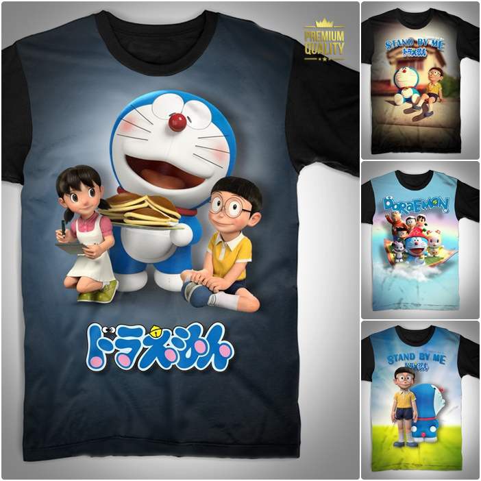 Jual KAOS DORAEMON Stand By Me Baju T-Shirt PREMIUM Karakter Doraemon ...