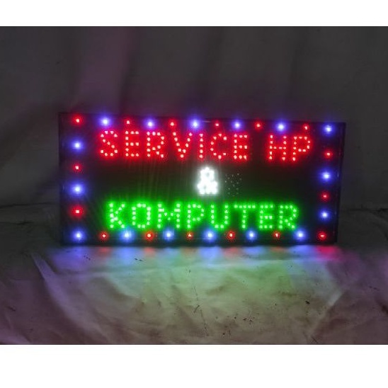 Jual tulisan led sign papan SERVICE HP & KOMPUTER mew tinggal colok ...