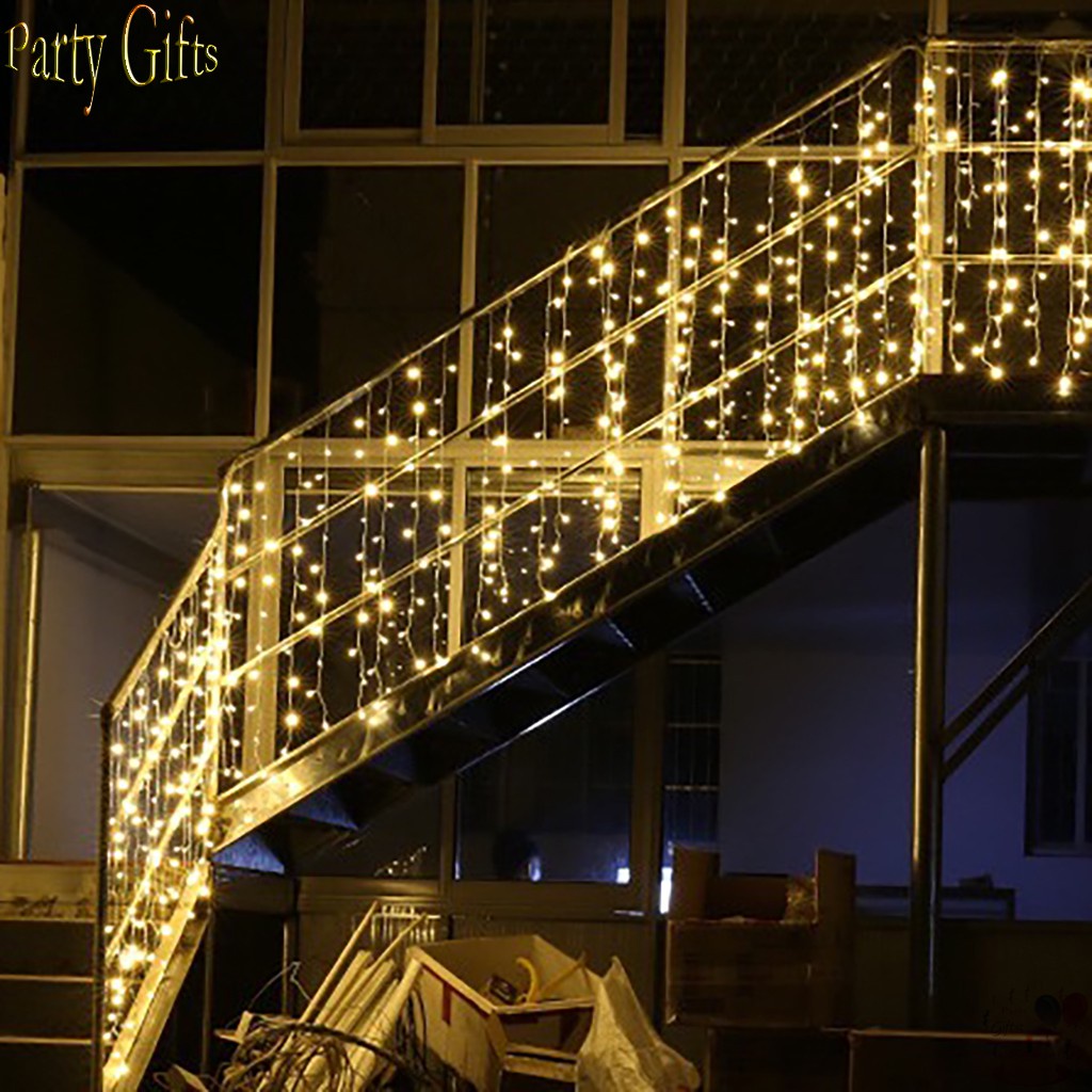 Jual Lampu Tumbler LED Tirai Dekorasi Hias Natal Twinkle Light 100 LED ...