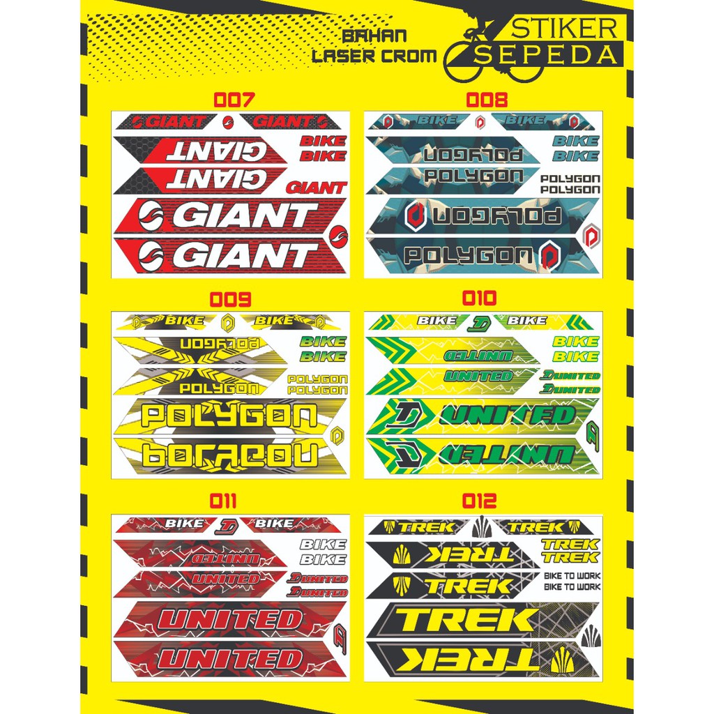 Jual STIKER SEPEDA KEREN LASER CHROME | Shopee Indonesia