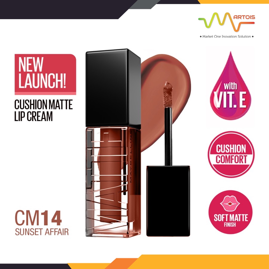 Jual Maybelline Sensational Cushion Matte Lipstick - CM14 Sunset Affair ...