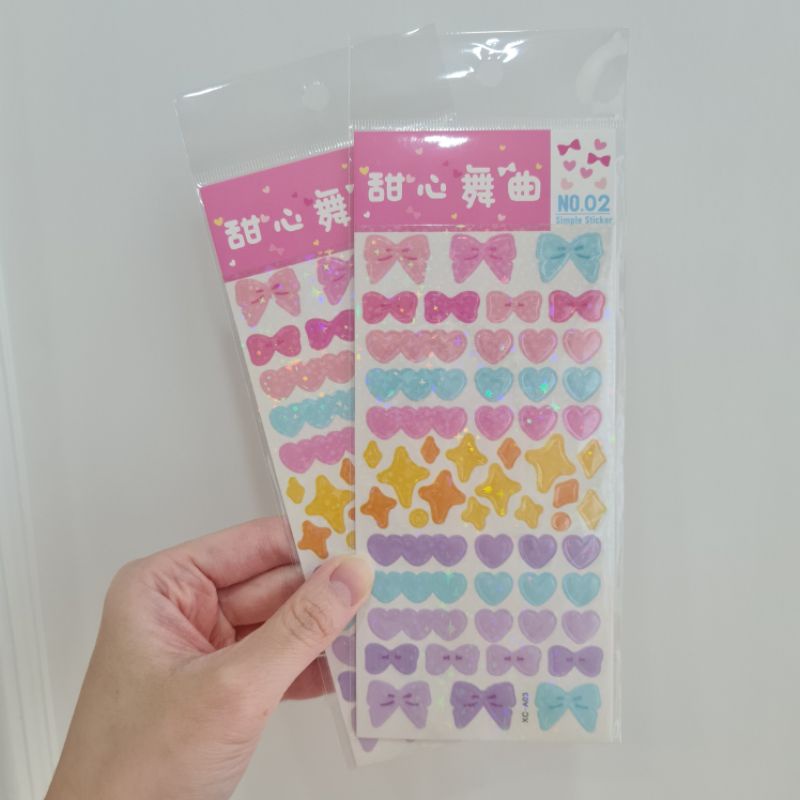 Jual Pretty Pink Ribbon Stickers Stiker Pita Bow Deco Sticker ...