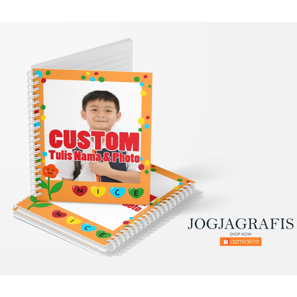 Jual Buku Notebook Frame Photo polaroid A5 Custom Desain / BUKU TULIS ...