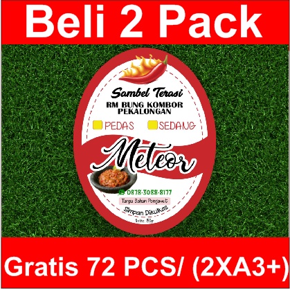 Jual STIKER LABEL PRODUK "SAMBAL TERASI" | Shopee Indonesia