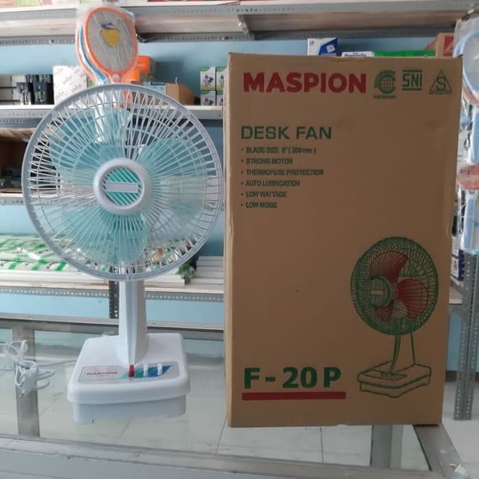 Jual MASPION F 20 P Kipas Angin duduk / deskfan 8 inch | Shopee Indonesia
