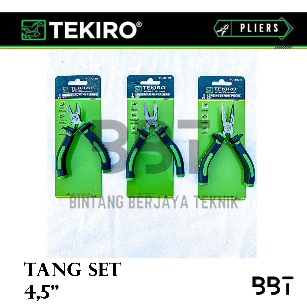 Jual Tekiro Tang Set 4.5" / Tang Mini Set / Tang Kombinasi / Tang ...