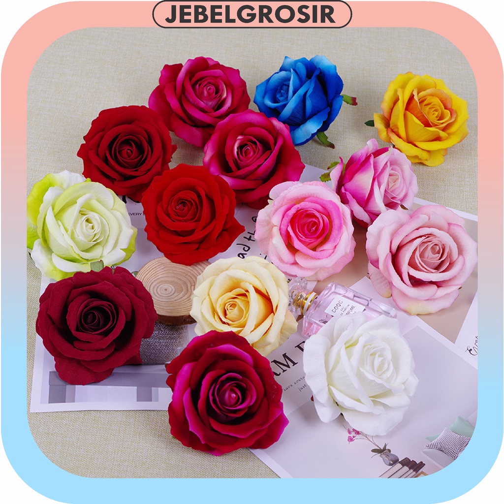 Jual Kepala Bunga Mawar Plastik Kelopak Bunga Artificial Kuntum ...