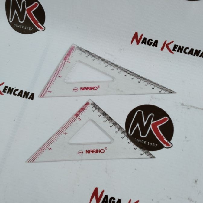 Jual Penggaris/Garisan/Ruler Plastik Pelastik Plastic Segitiga Nariko ...