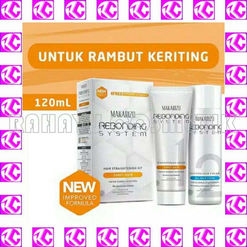 Jual Makarizo Rebonding System Curly Hair Tube Set 120 gr x 2 Step Obat ...