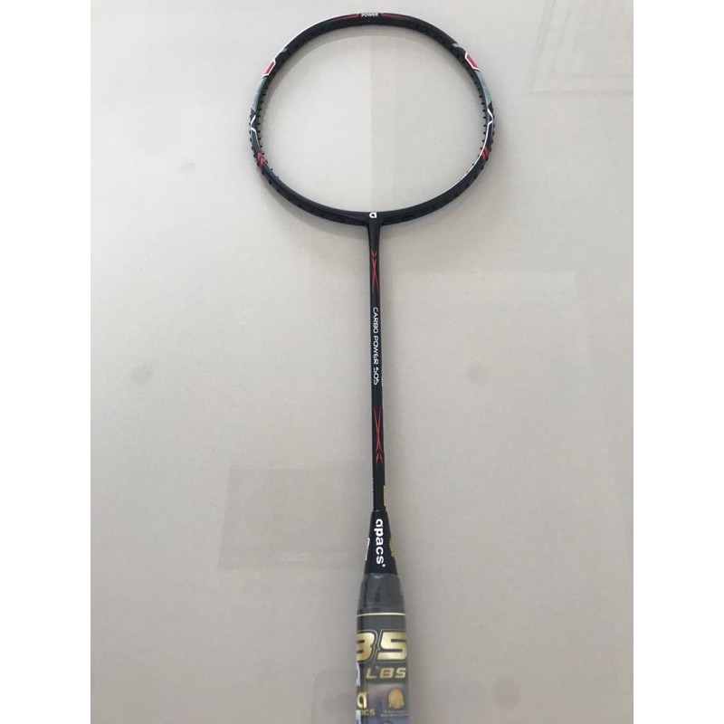 Jual Raket Badminton APACS CARBO POWER 505 kuat 35lbs +grip original ...