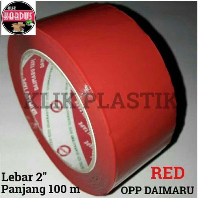 Jual ISOLASI MERAH 100M/SELOTIP/LAKBAN DAIMARU/OPP/TAPE /LAKBAN POLOS ...