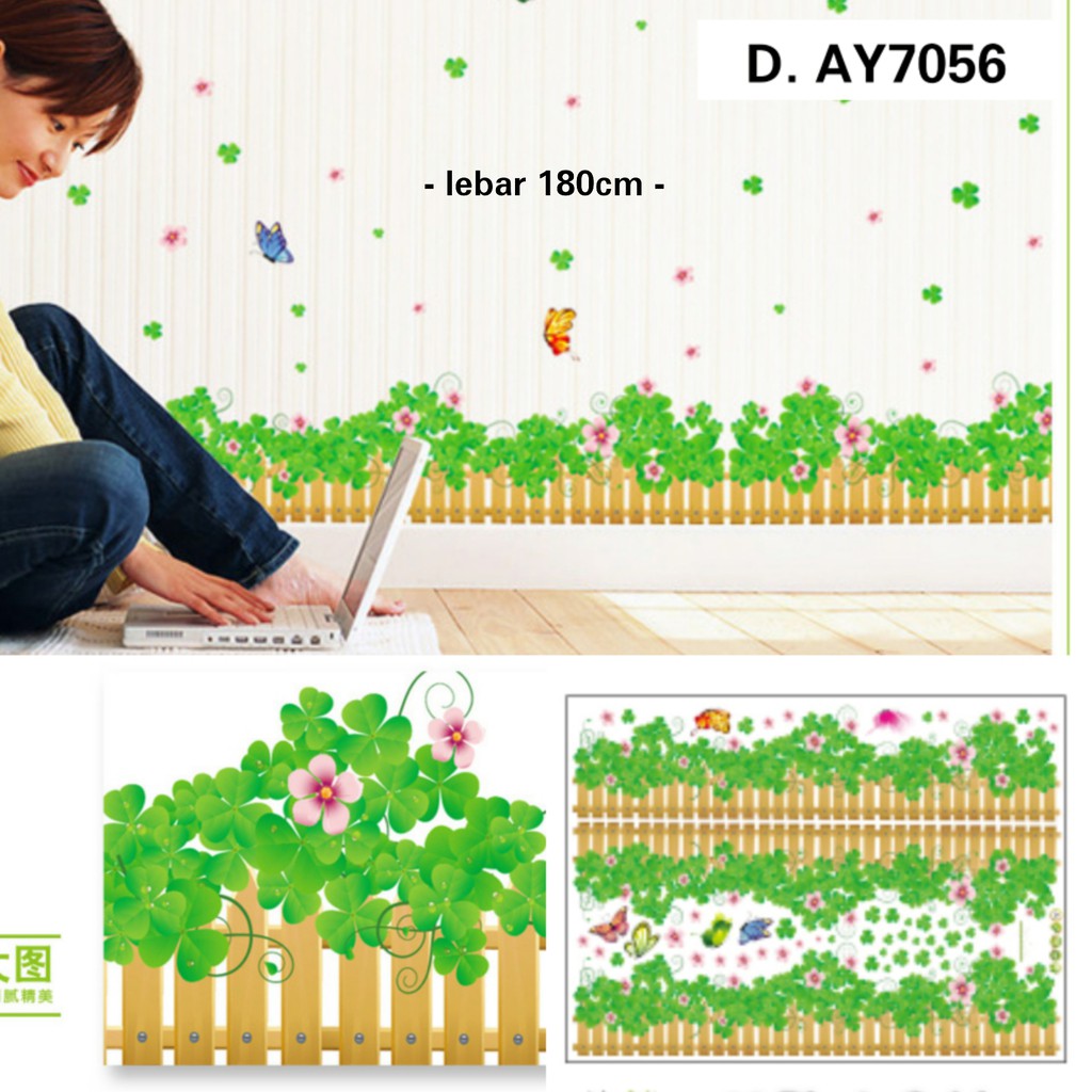 Jual RELIZA WALL STICKER / STIKER DINDING RUMPUT PAGAR BUNGA | Shopee ...
