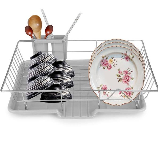 Jual Rak Piring Besar 30X48Cm Wadah Peralatan Pengering Samping Besi ...