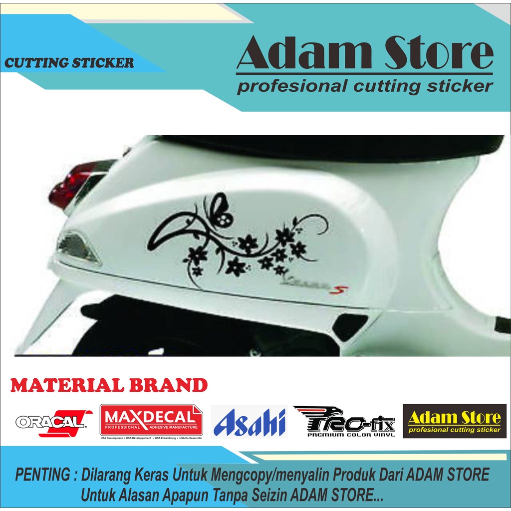 Jual Stiker motor model batik sticker motor vespa sticker batik motor ...