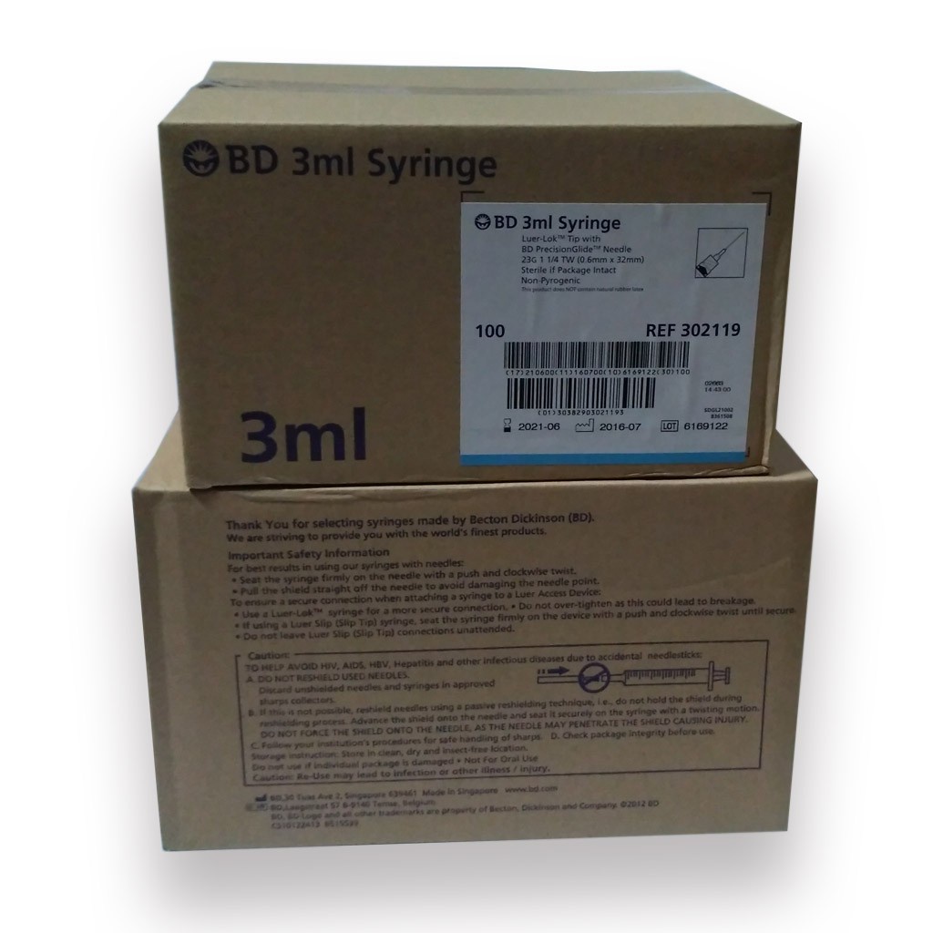 Jual Spuit 3cc / Syringe 3cc BD / BOX | Shopee Indonesia
