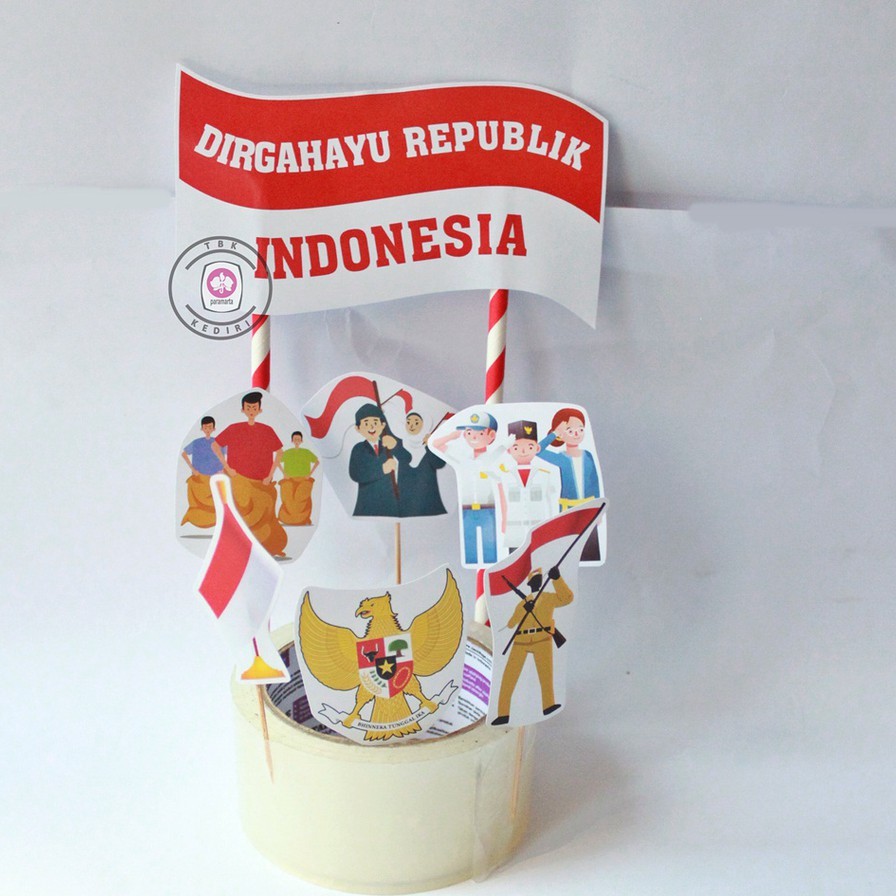Jual TOPPER / HIASAN KUE AGUSTUSAN / HIASAN KUE HARI KEMERDEKAAN ...