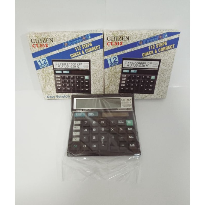 Jual KALKULATOR, KALKULATOR CITIZEN, CT-512 / 12 DIGIT (160 P) | Shopee ...