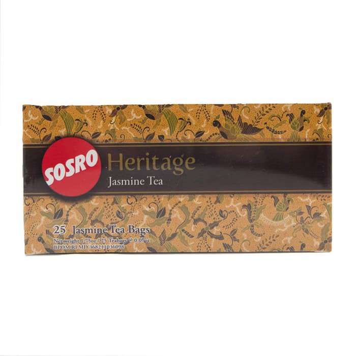 Jual Sosro Heritage Jasmine Tea Teh Celup Melati kemasan box isi 25 ...