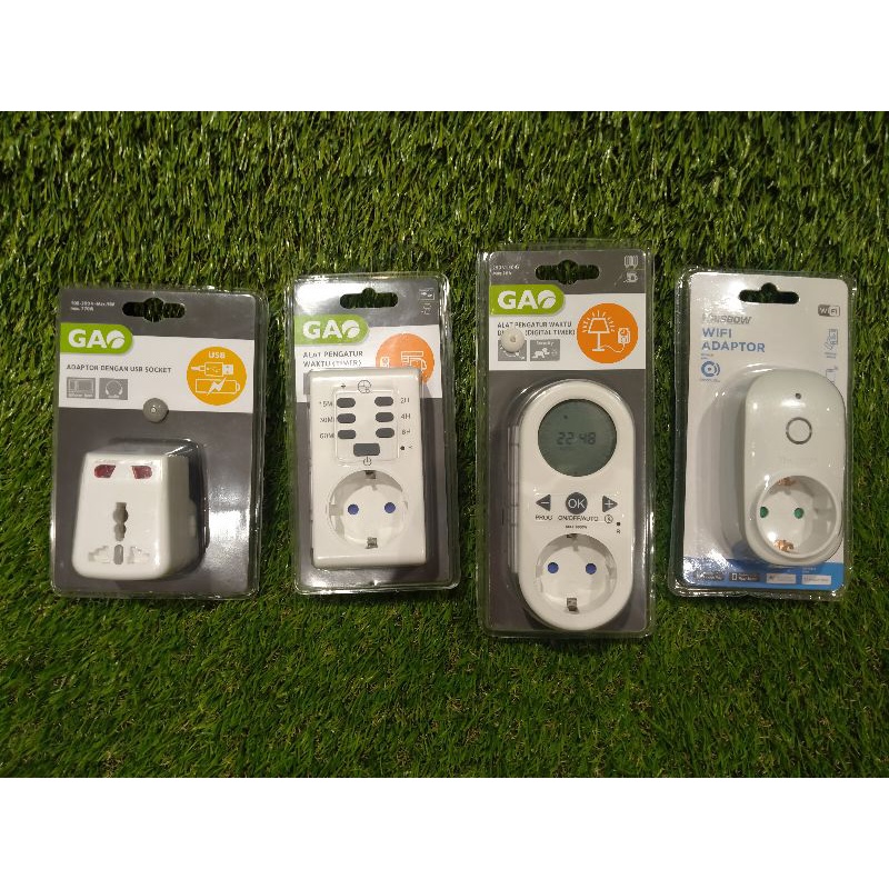 Jual GAO dan Krisbow Adaptor timer manual digital WiFi adaptor travel ...