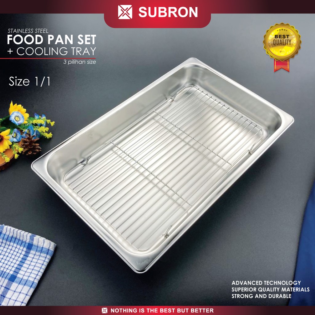 Jual SUBRON Food Pan SET Cooling Tray 1/1 Tatakan Saringan Peniris ...