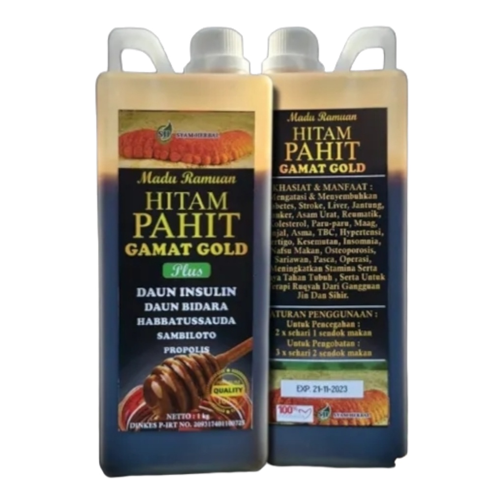 Jual MADU HITAM PAHIT GAMAT GOLD 1KG RAMUAN BERKHASIAT | Shopee Indonesia