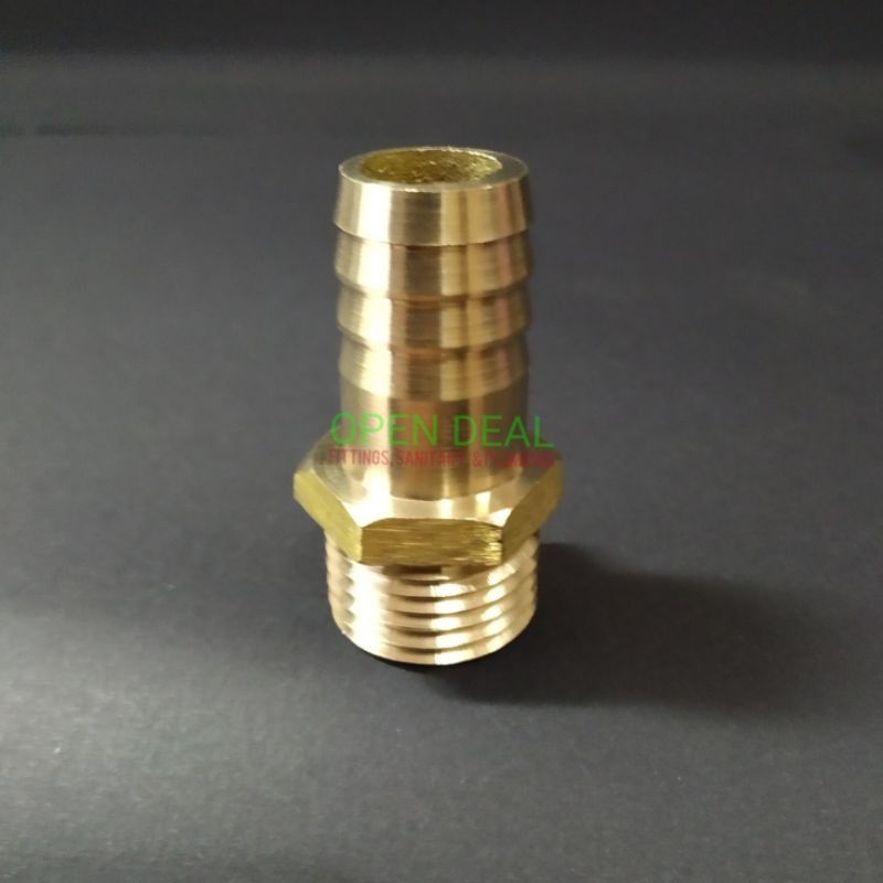 Jual Nepel Selang 1/2" x 5/8" in KUNINGAN / Nipple Selang Drat Luar ...