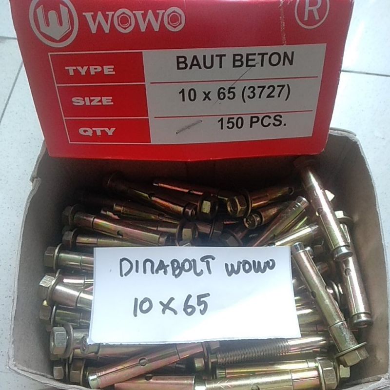 Jual Dinabolt Wowo 10x65/ Baut Mur Tembok 10x65 | Shopee Indonesia