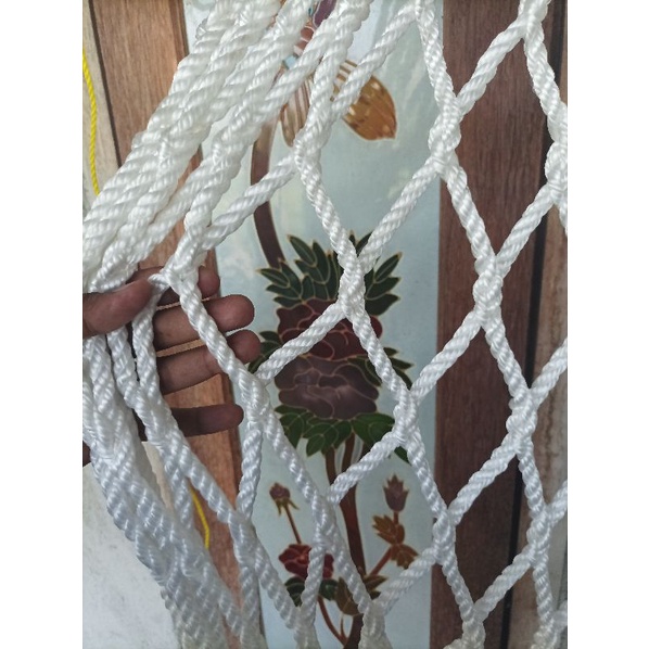 Jual jaring safety net bahan nylon 8mm ukuran bisa request sesuai ...