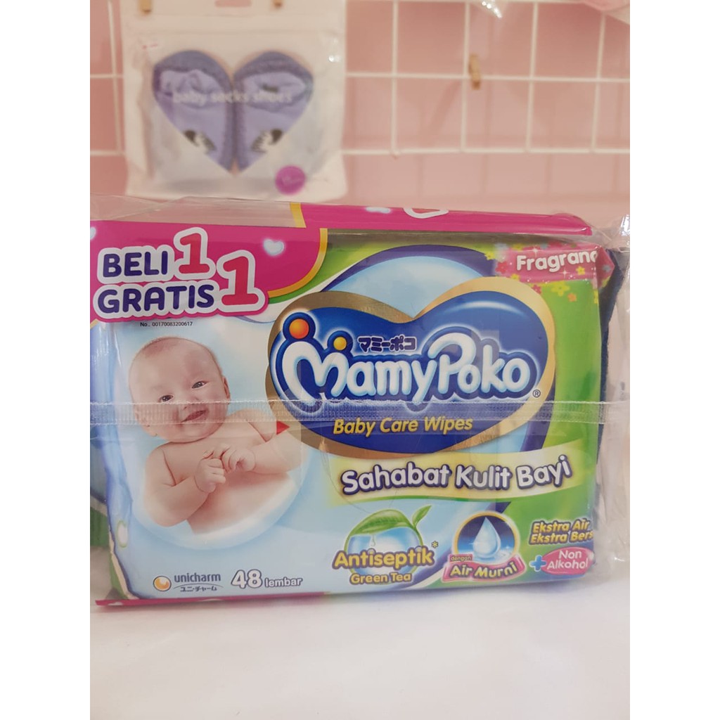 Jual mamy Poko Baby Care WIpes ( Tisu Basah )antiseptic | Shopee Indonesia
